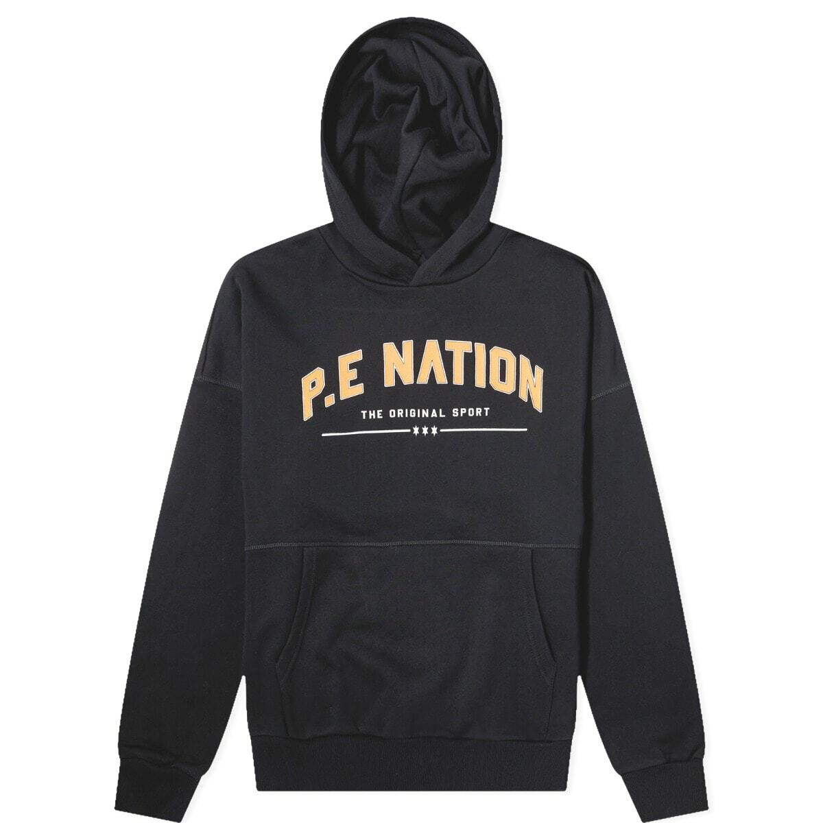 P.E Nation Women's Initialise Logo Hoody in Black P.E Nation