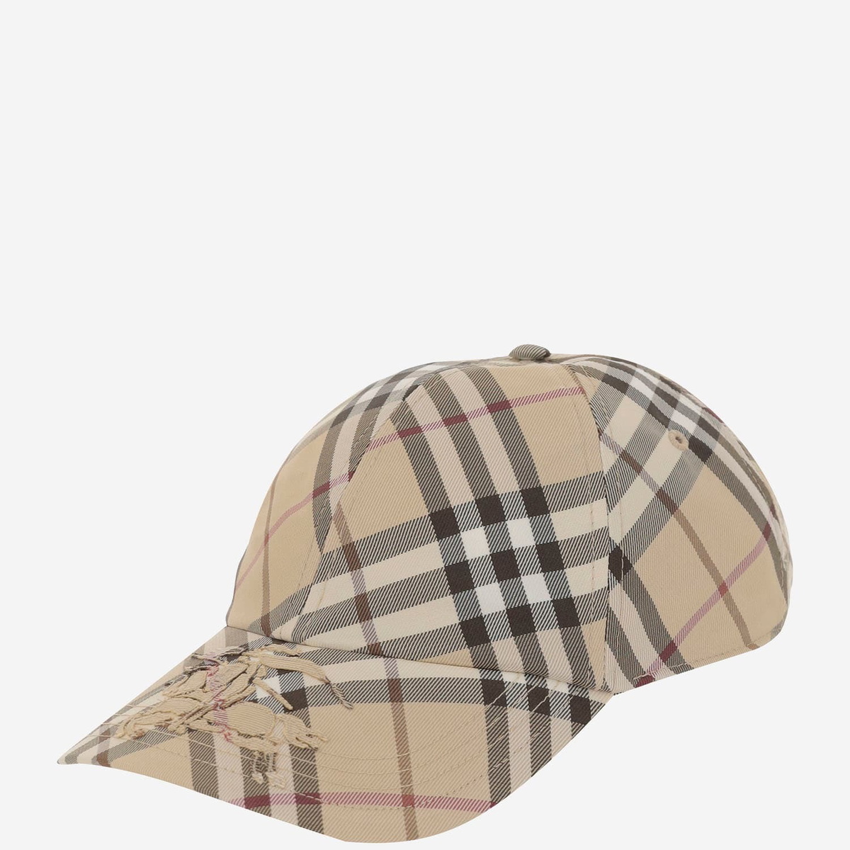 Burberry Baseball Cap With Check Pattern Burberry