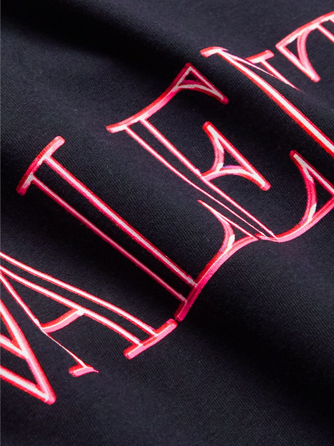 Valentino - Logo-Print Cotton-Jersey T-Shirt - Blue Valentino
