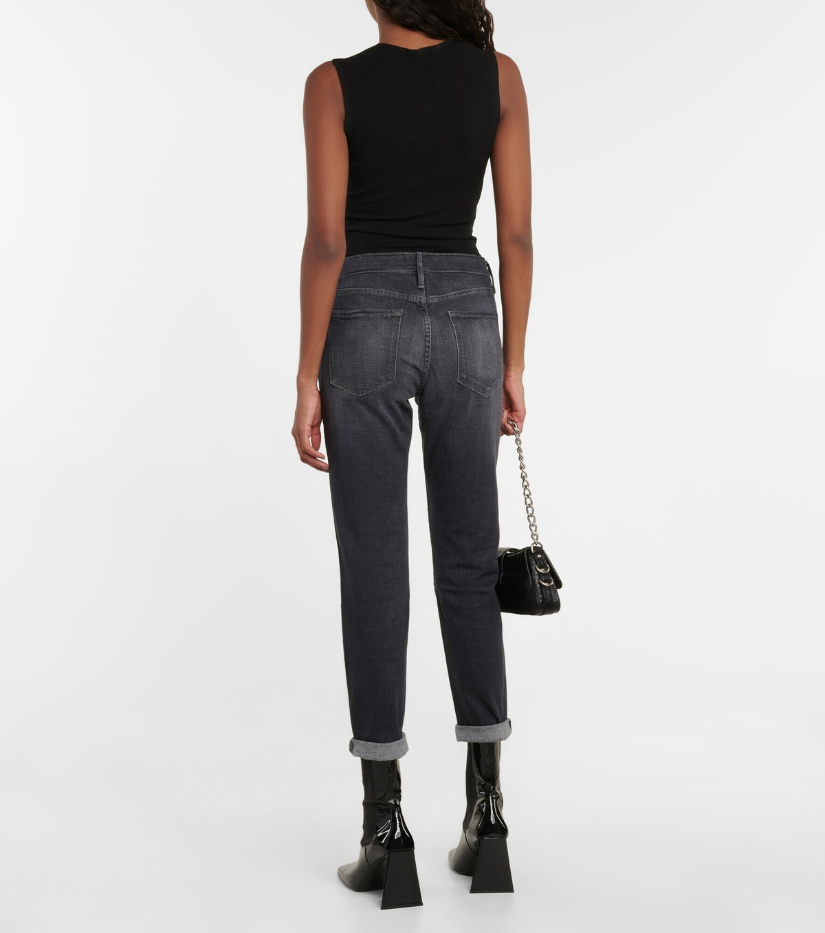 Frame - Le Garcon mid-rise cropped jeans Frame Denim