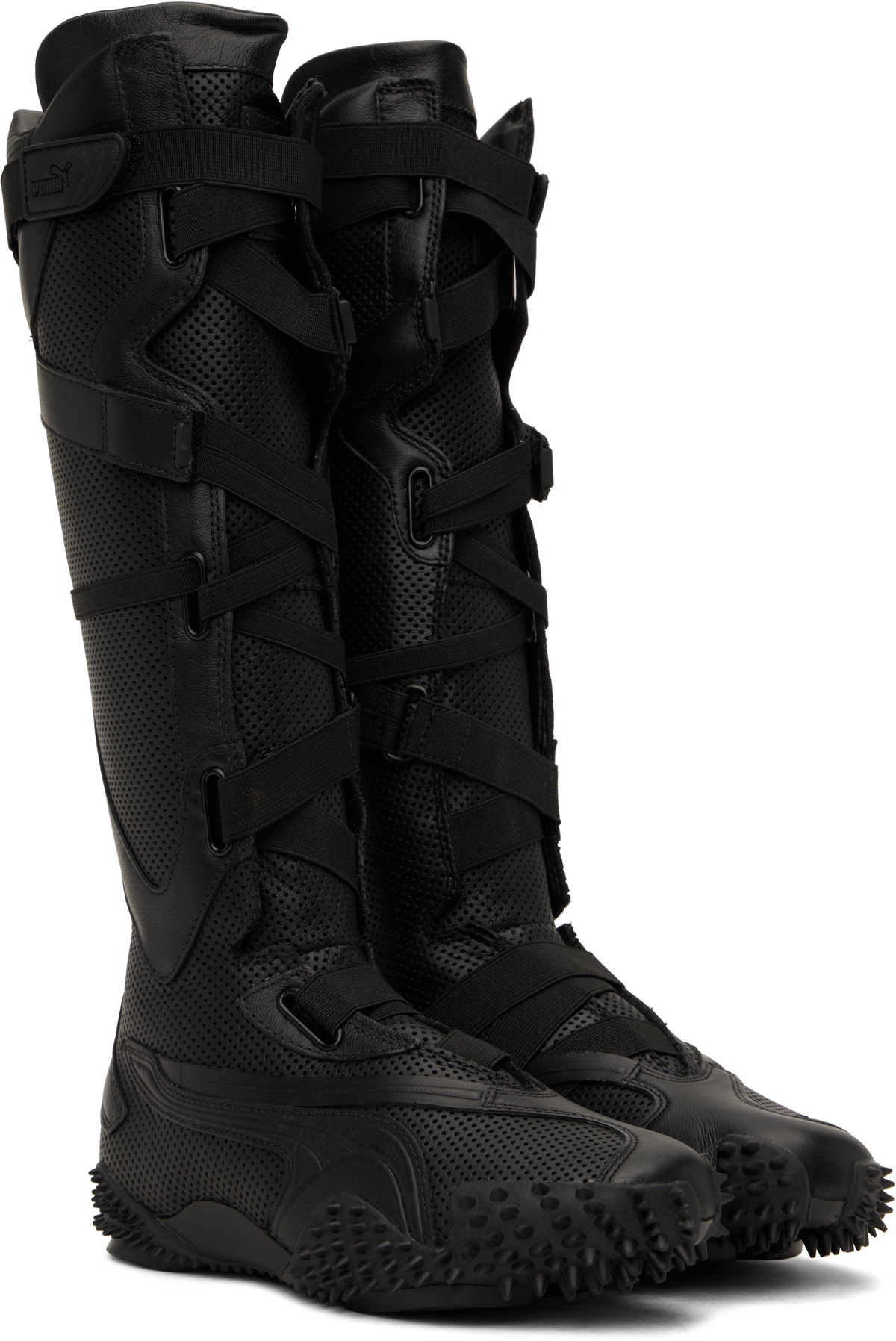 PUMA Black Mostro Leather Tall Boots Puma