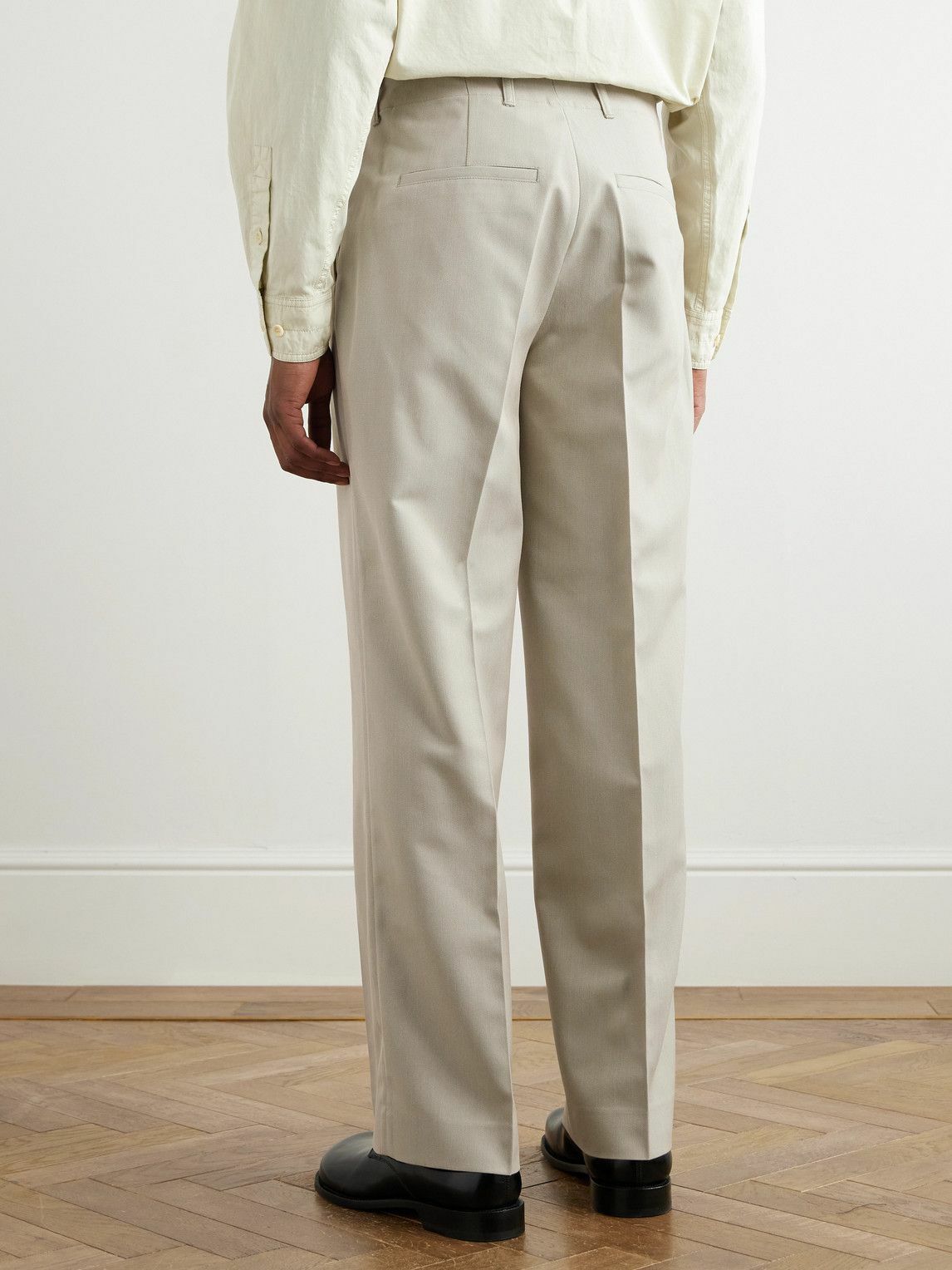 Our Legacy - Borrowed Straight-Leg Pleated Woven Chinos - Neutrals Our ...