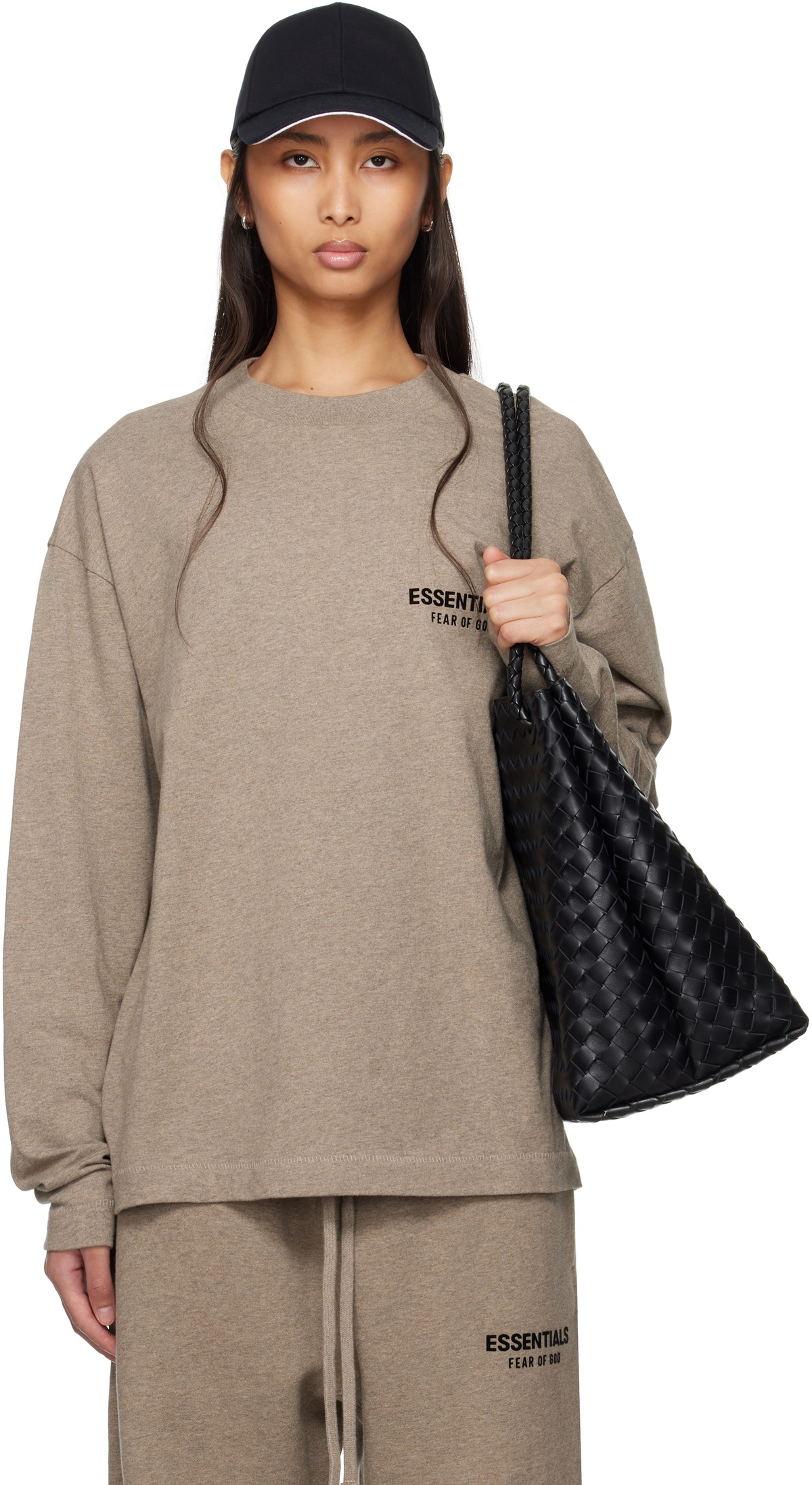 Fear of God ESSENTIALS Gray Classic Long Sleeve T-shirt Fear Of God ...