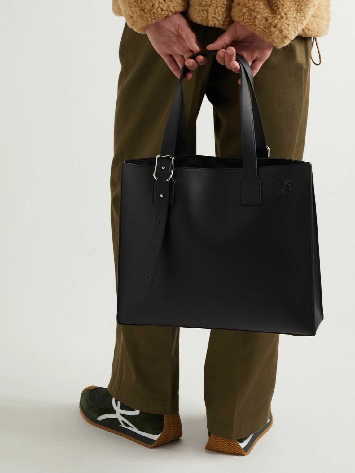 Loewe - Logo-Debossed Leather Tote Bag Loewe