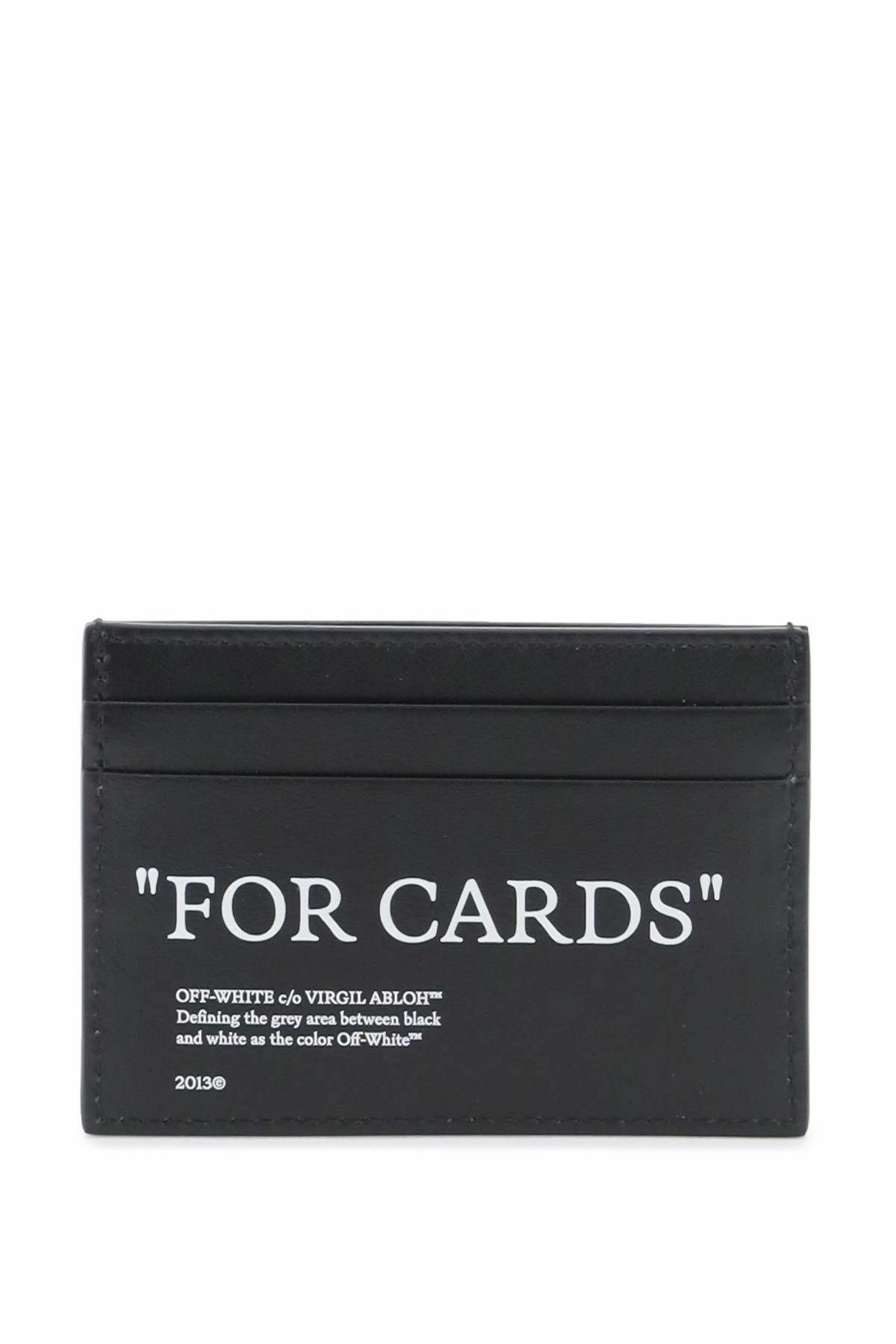 OFF-WHITE bookish card holder with lettering Black Off-White