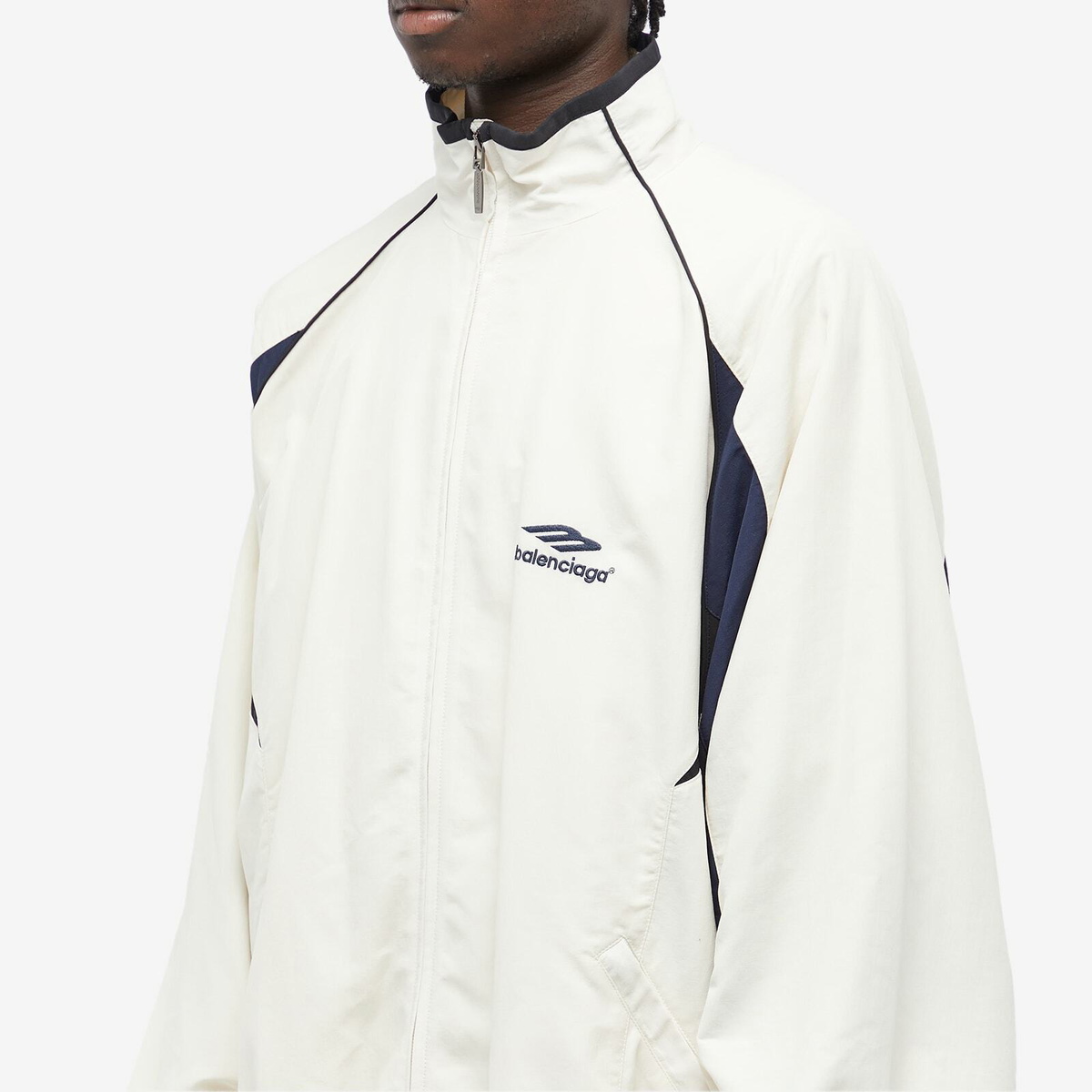 Balenciaga Men's Track Jacket in White Balenciaga