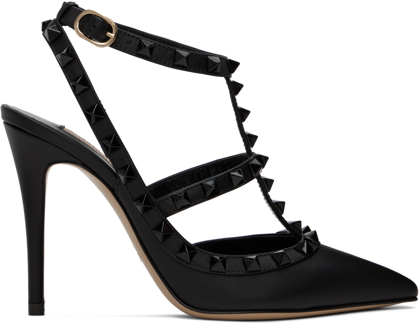 Valentino Garavani Black Rockstud 100 Heels Valentino Garavani
