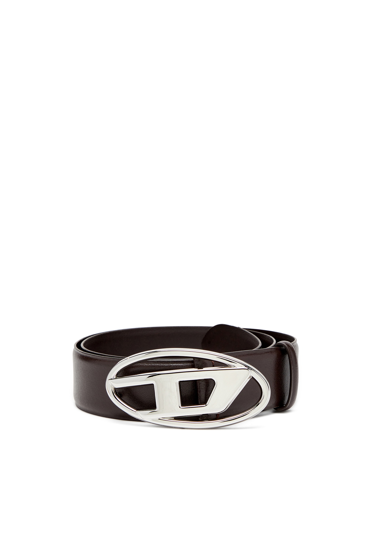 Diesel Leather belt with Oval D buckle - Belts Mens in Brown Diesel
