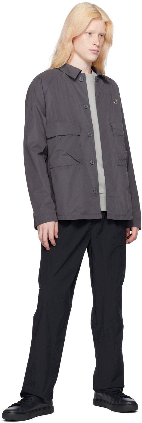 Fred Perry Gray Utility Jacket Fred Perry