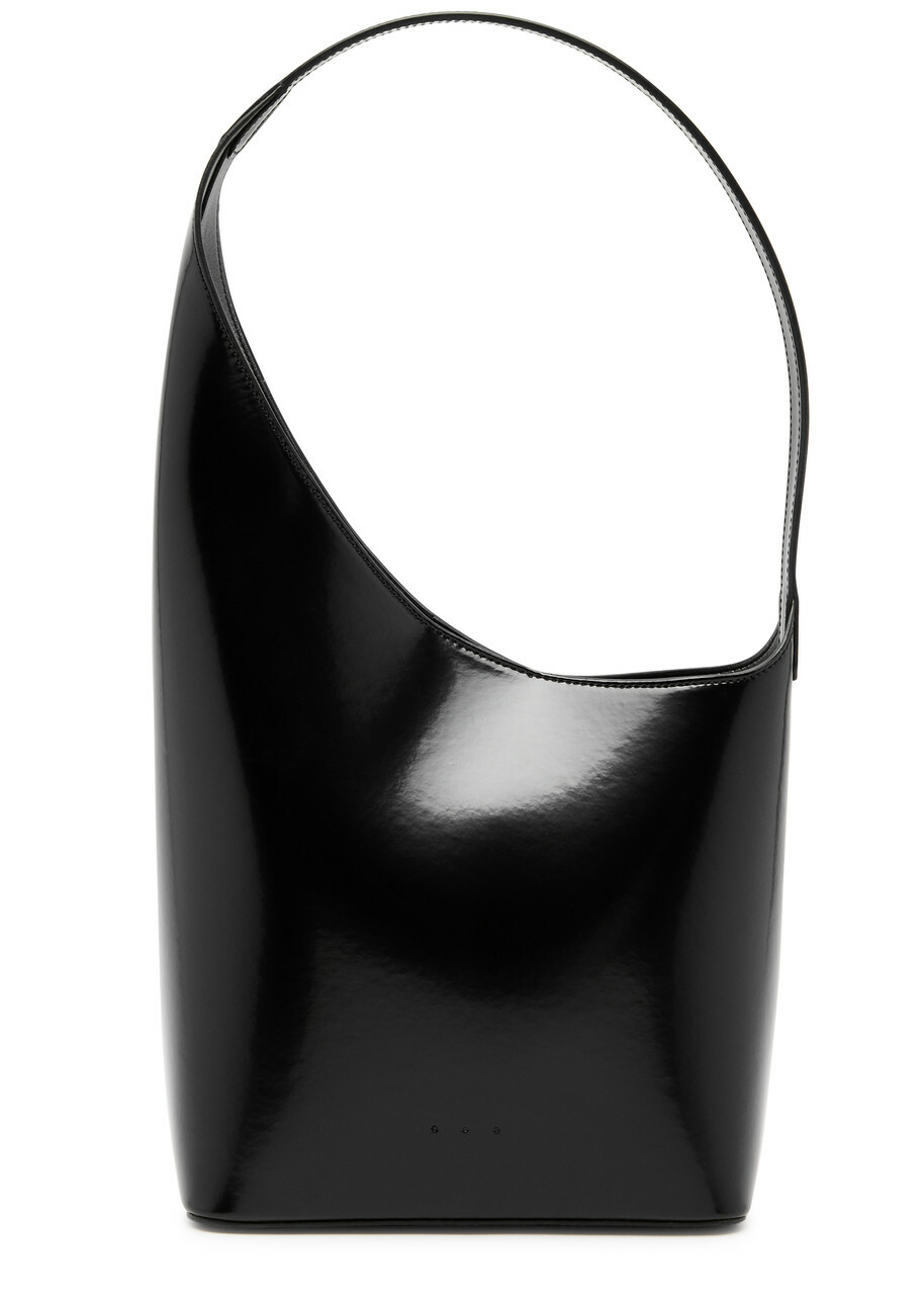 Aesther Ekme Demi Lune Glossed Leather Tote - Black - One Size Aesther Ekme