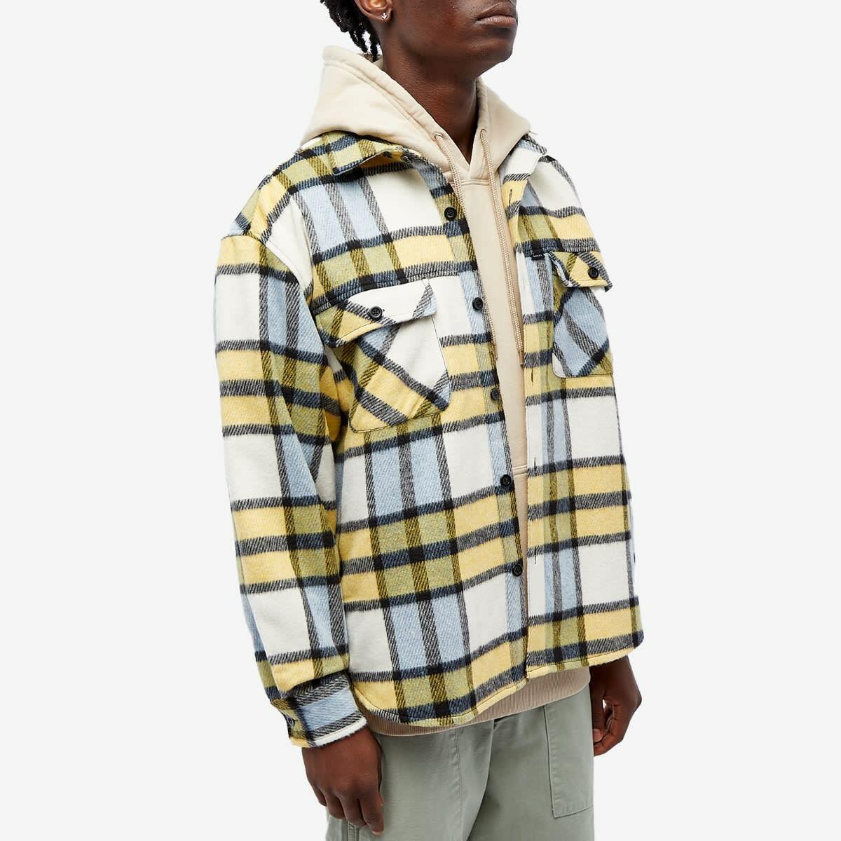 Edwin Men's Jowen Check Flannel Overshirt in Yellow/Blue/Black Edwin