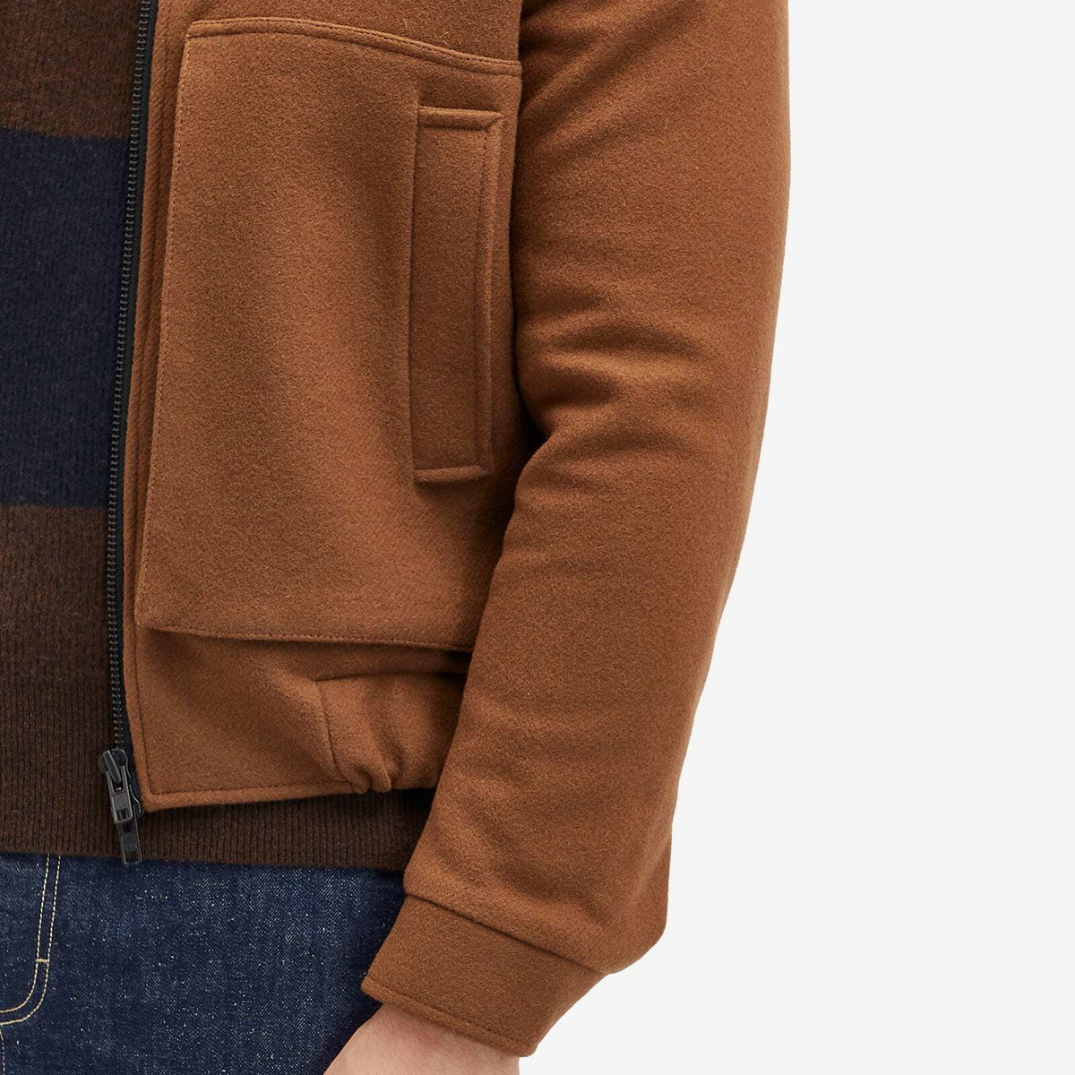 Oliver Spencer Men's Arlington Bomber Jacket in Tawny Brown Oliver Spencer