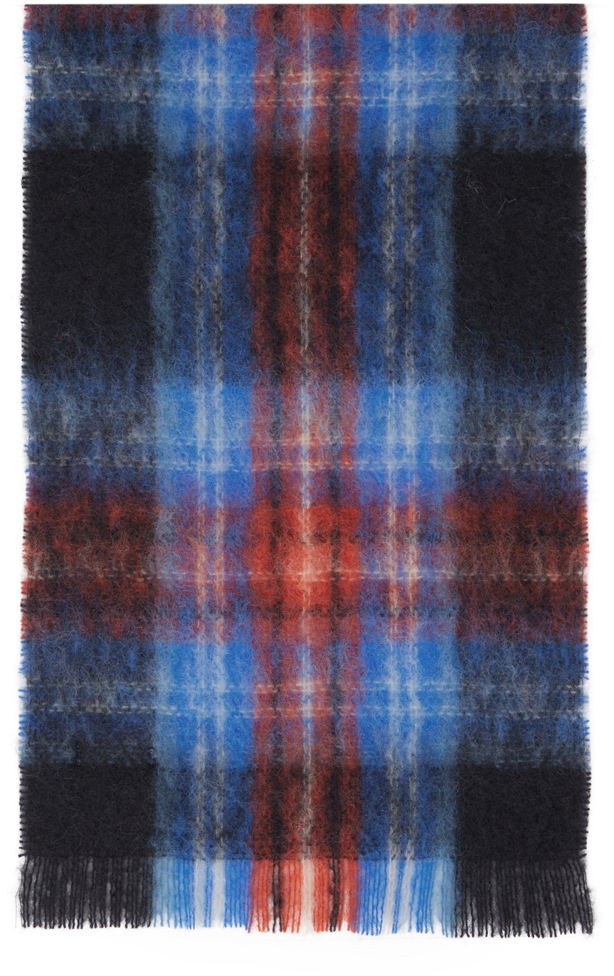 Charles Jeffrey Loverboy Blue & Red Tartan Scarf Charles Jeffrey Loverboy