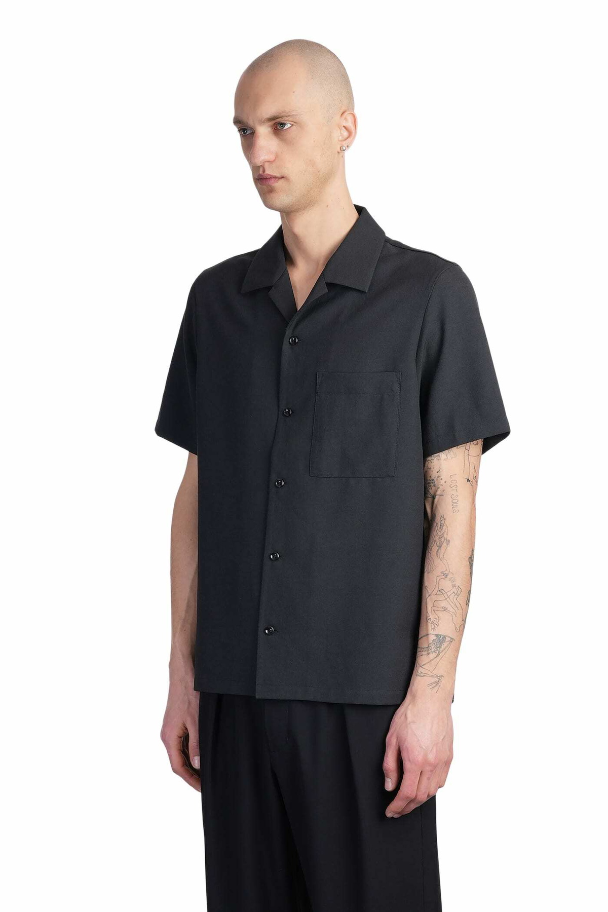 Attachment Shirt In Black Polyester Attachment