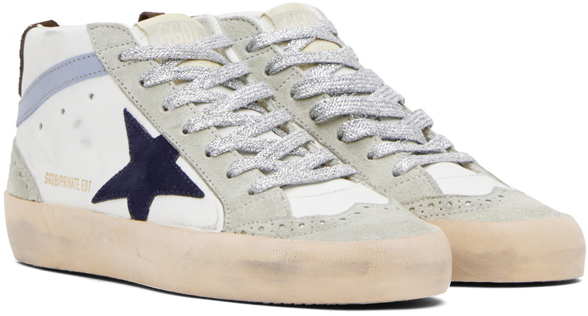 Golden Goose SSENSE Exclusive White Mid Star Sneakers Golden Goose ...
