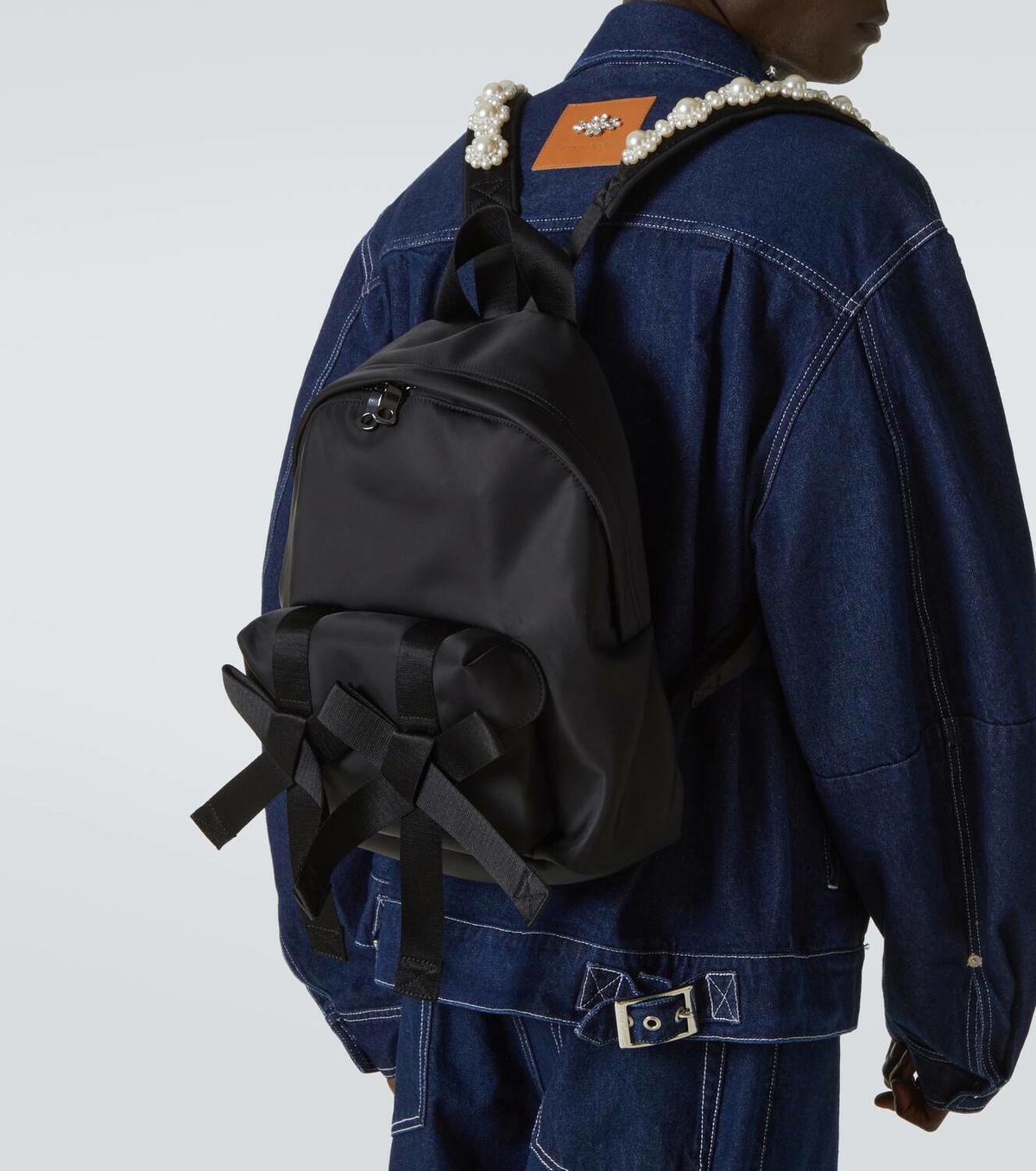 Simone Rocha Bow Front embellished backpack Simone Rocha