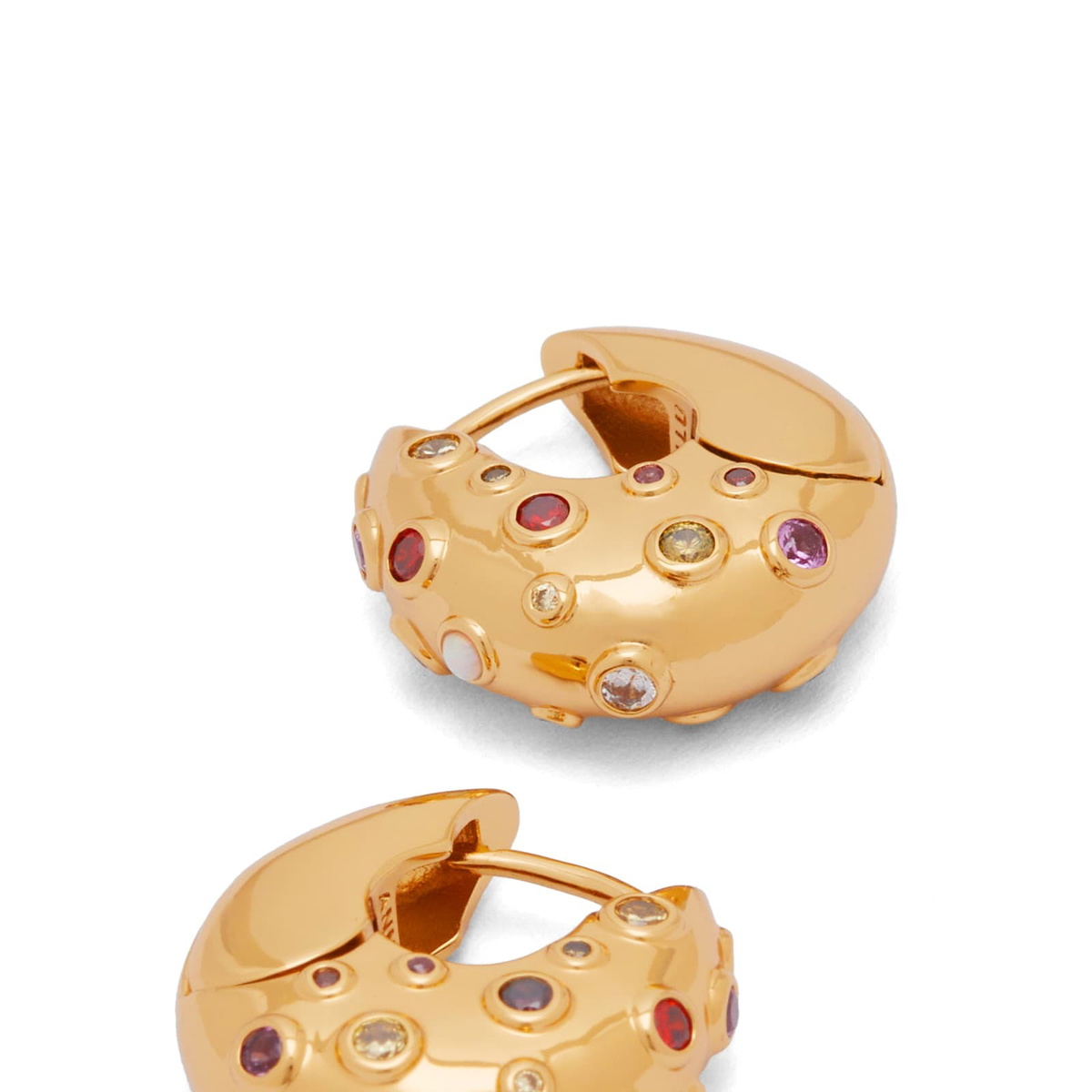 Anni Lu Women's Crystal Bay Hoop Earrings in Gold Anni Lu