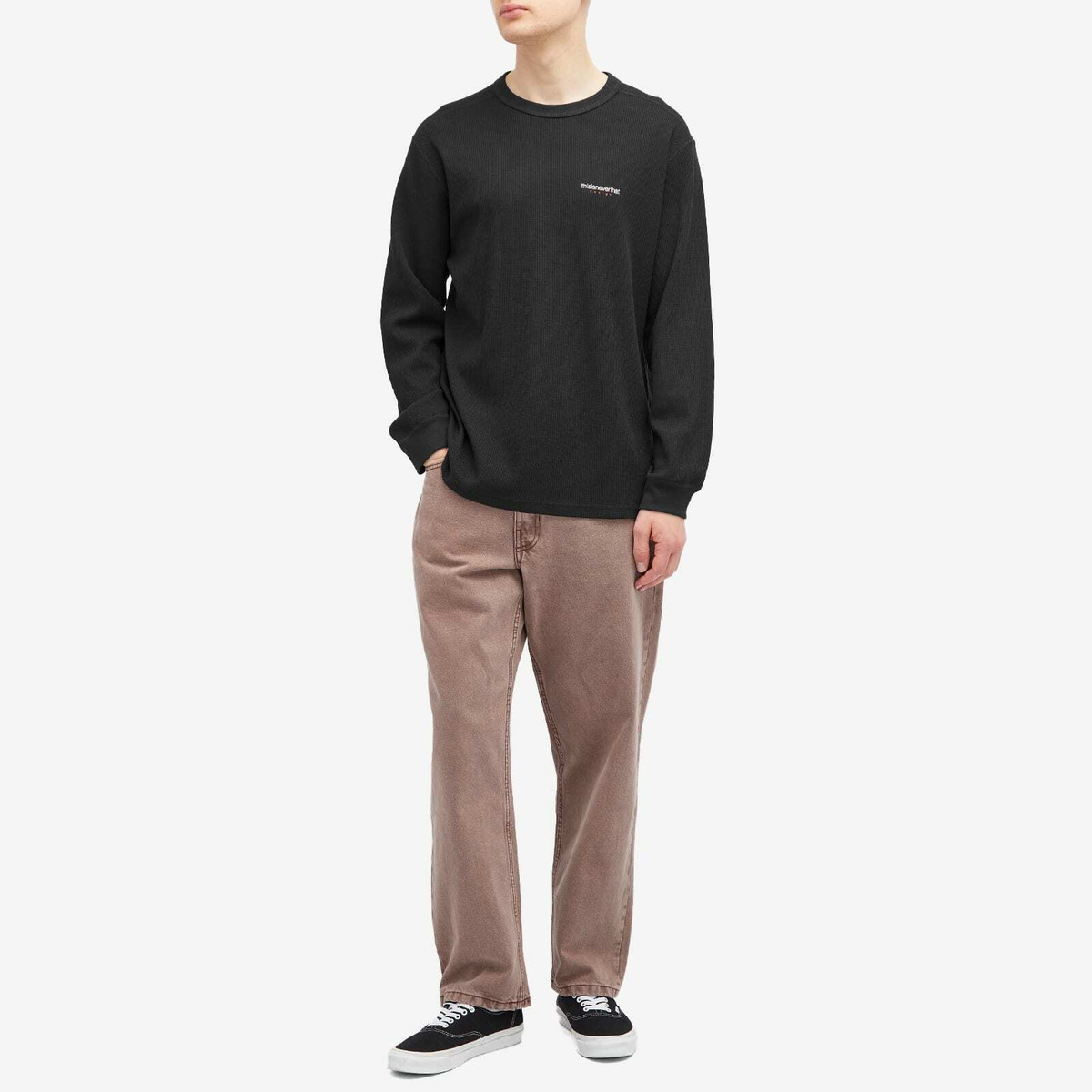 Vans Men's Skate Check-5 Skate Loose Denim in Deep Taupe Vans