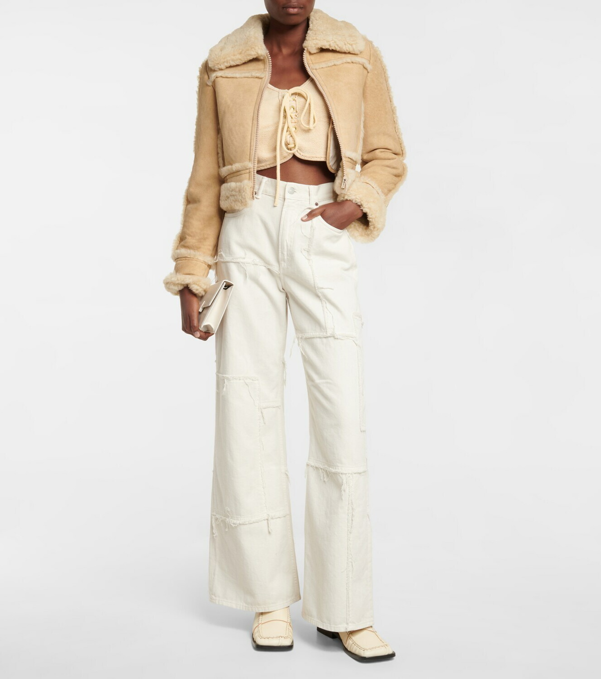 Acne Studios - Cropped shearling jacket Acne Studios