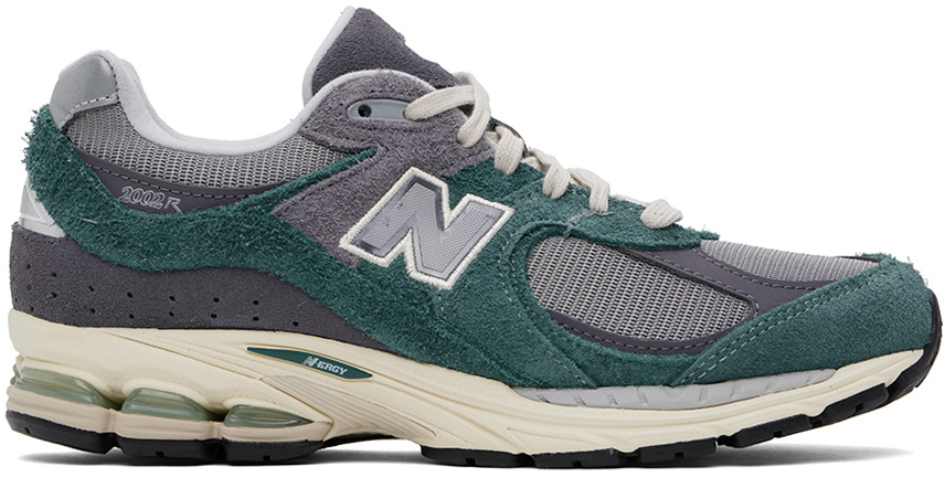 New Balance Gray & Green 2002R Sneakers New Balance
