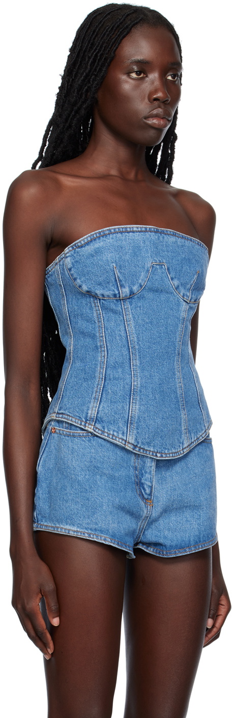 Magda Butrym Blue Stitch Denim Corset Magda Butrym