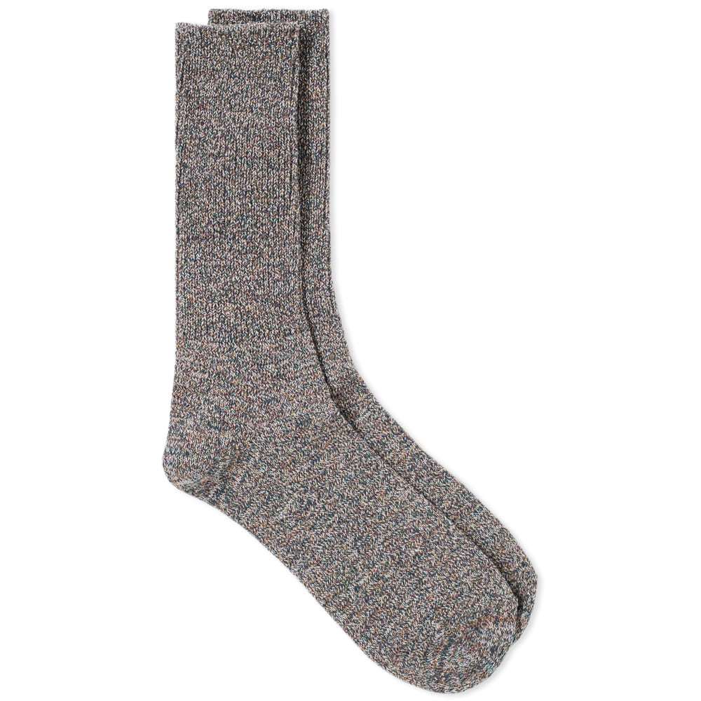 Anonymous Ism Mock Rib Crew Sock Green Anonymous Ism