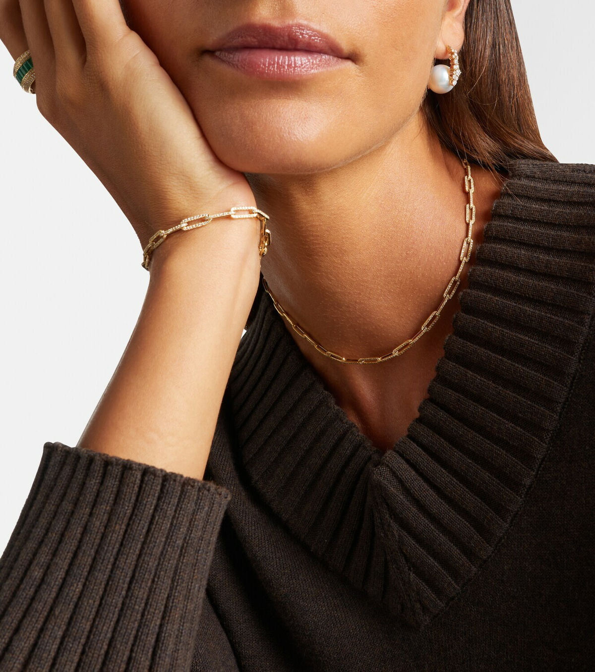 Shay Jewelry 18kt gold chain necklace with diamonds Shay Jewelry