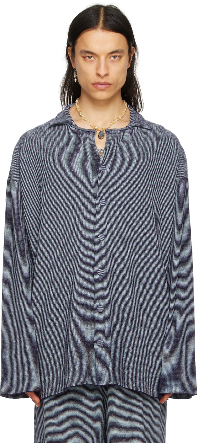 Isa Boulder SSENSE Exclusive Blue Shirt Isa Boulder