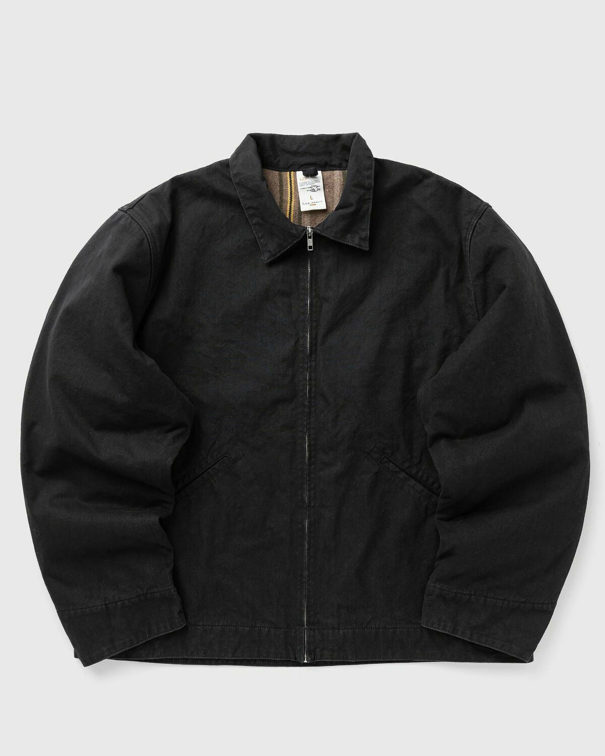 Nudie Jeans Blake Zip Jacket Duck Canvas Black Mens Windbreaker Nudie ...