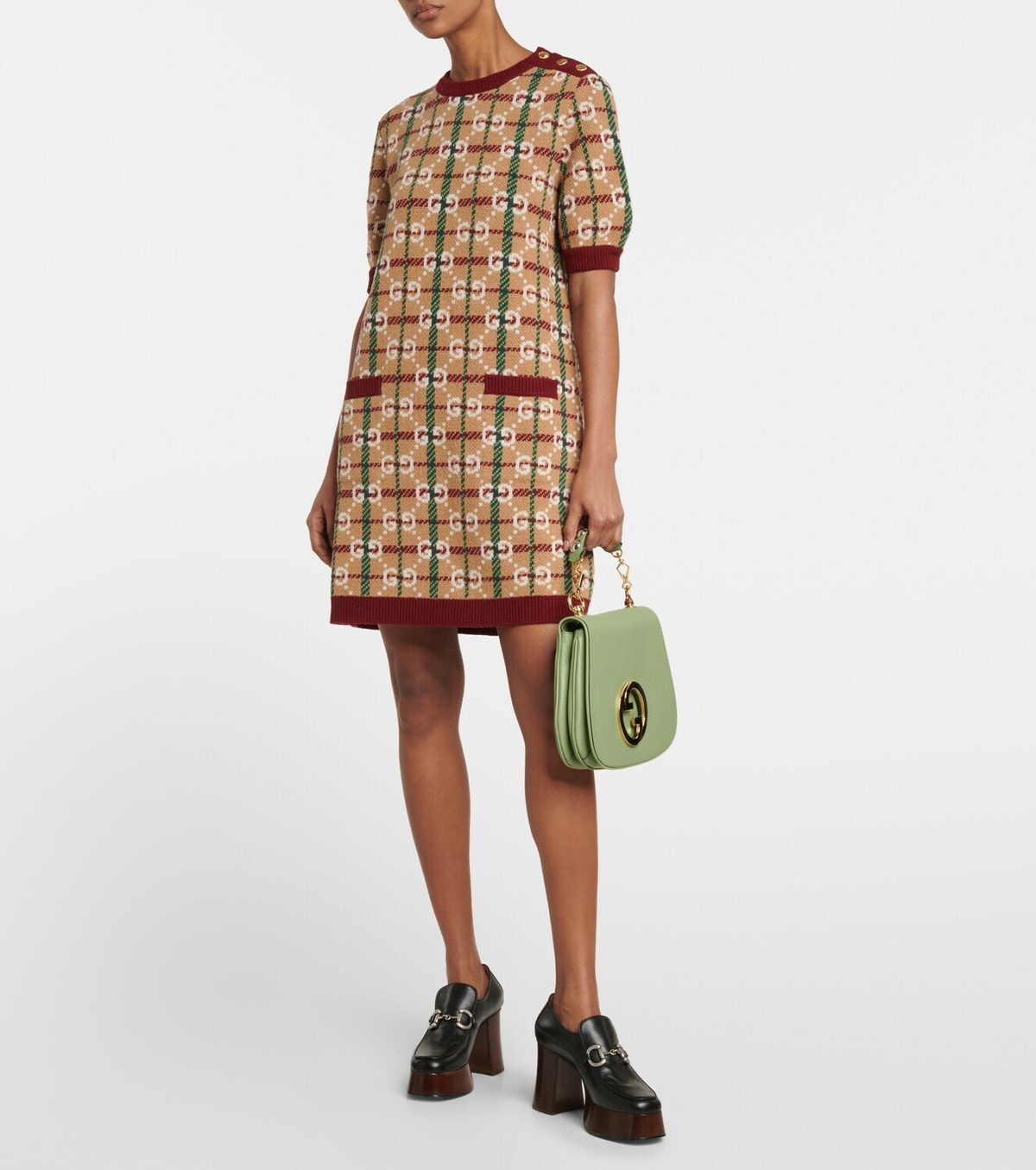 Gucci - GG checked wool minidress Gucci