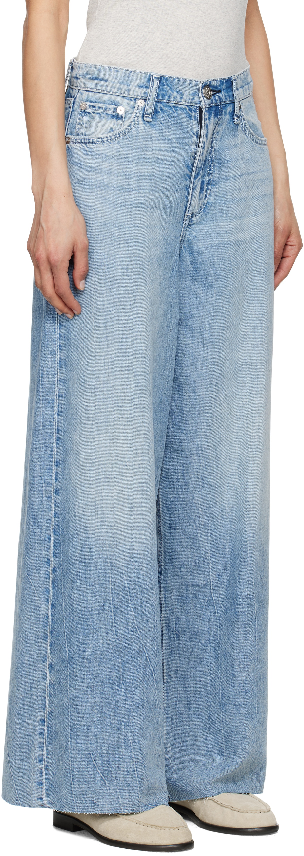 rag & bone Blue Wide Featherweight Sofie Jeans Rag and Bone