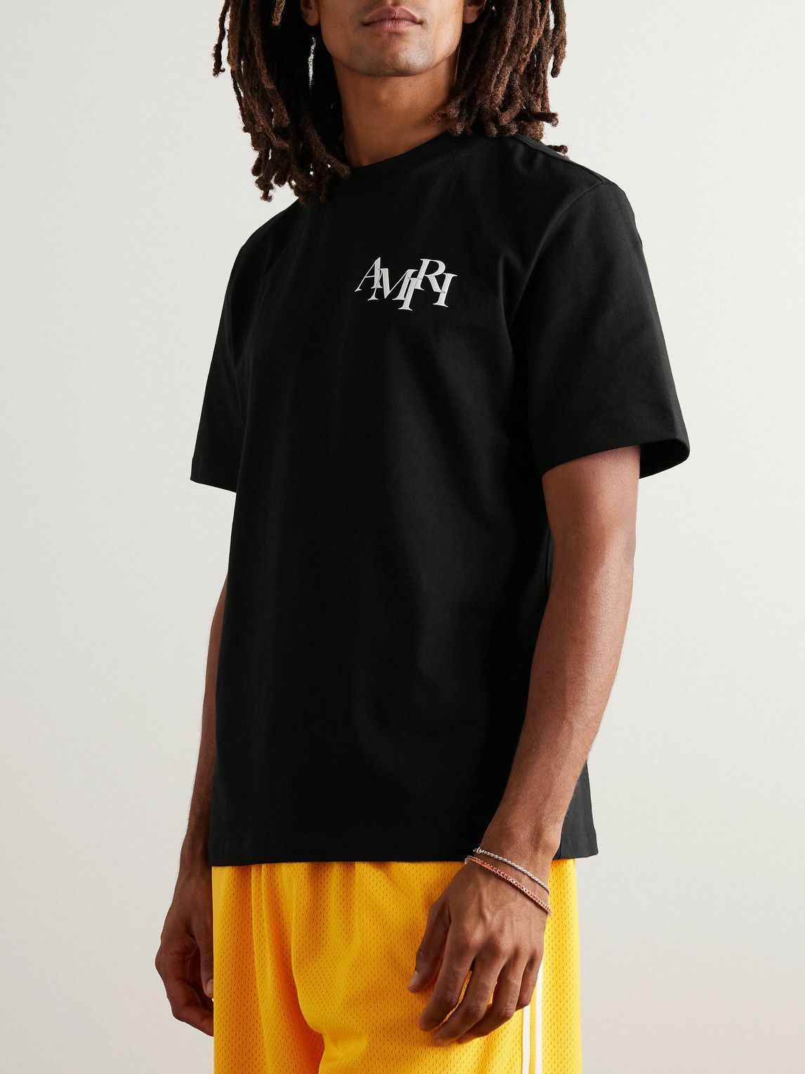 AMIRI - Logo-Print Cotton-Jersey T-Shirt - Black Amiri