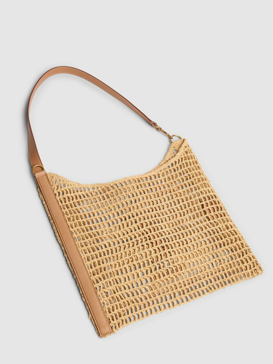 SAINT LAURENT Oxalis Raffia Shoulder Bag Saint Laurent