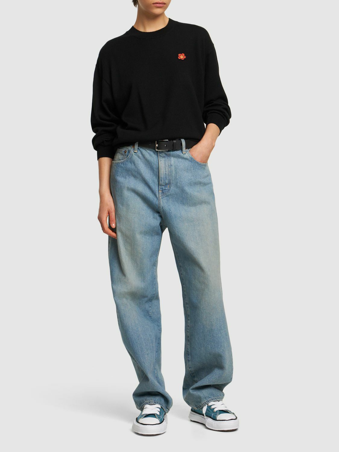 KENZO PARIS - Boke Flower Crest Logo Wool Sweater Kenzo