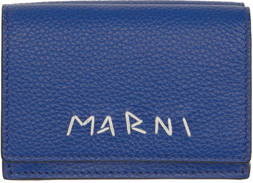 Marni Blue Trifold Wallet Marni