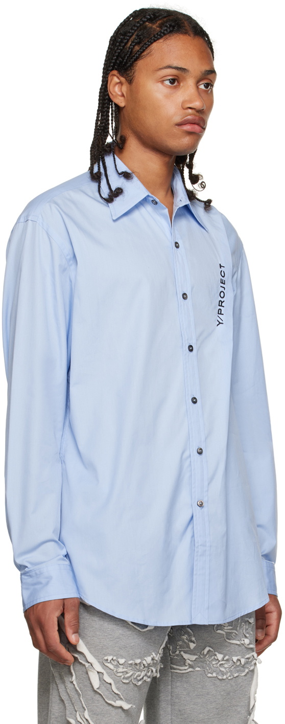 Y/Project Blue Pinched Shirt Y/Project