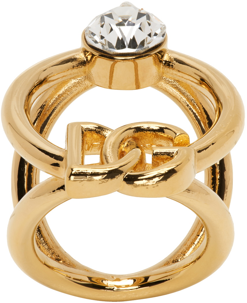 Dolce & Gabbana Gold Double Ring Dolce & Gabbana