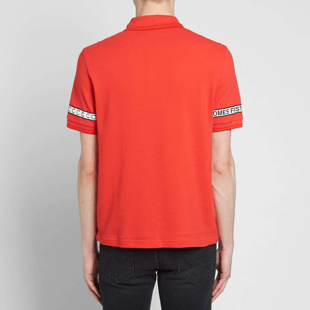 Fred Perry Authentic x Art Comes First Taped Pique Shirt in Fire Red ...