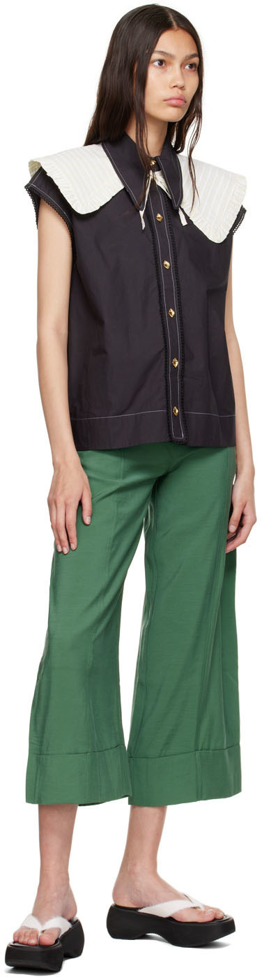 GANNI Green Detached Collar GANNI