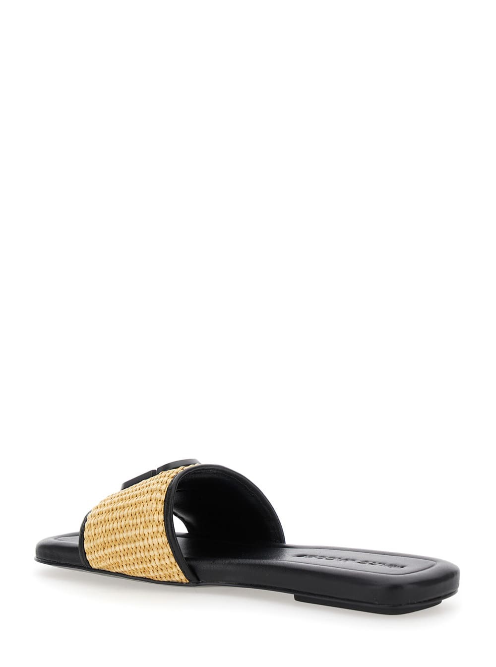 Marc Jacobs the J Marc Beige Sandals With Embossed Logo On The Front In ...