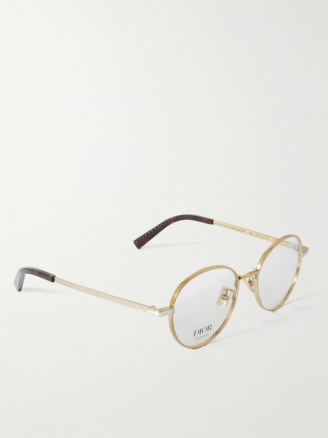 Dior Eyewear - CD Diamondo R3U Round-Frame Gold-Tone Optical Glasses Dior