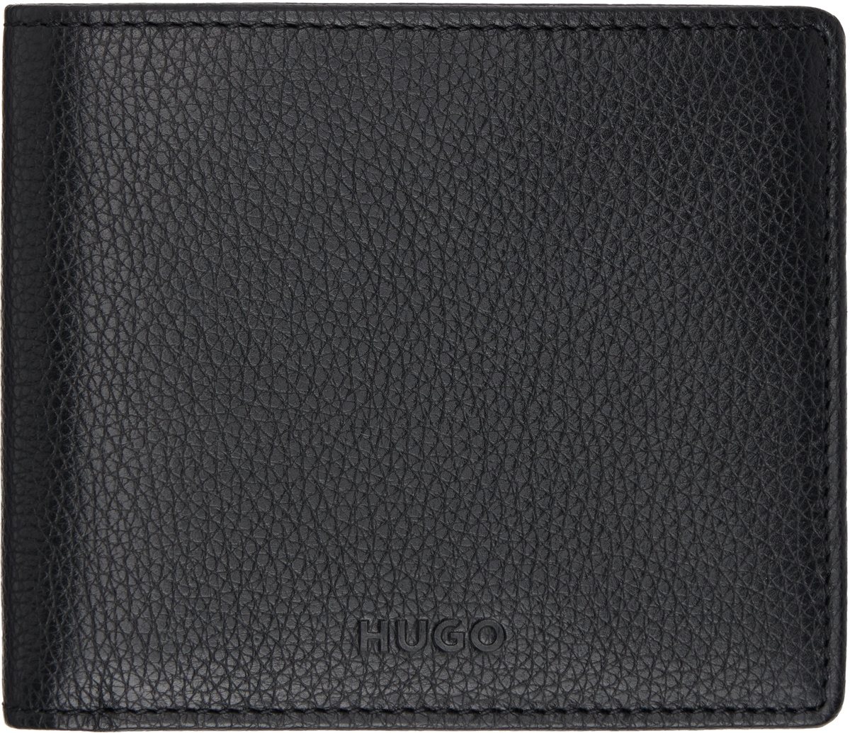 Hugo Black Leather Bifold Wallet Hugo Boss