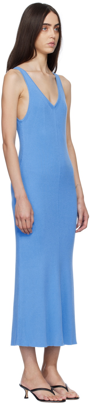 REMAIN Birger Christensen Blue Olissa Midi Dress REMAIN Birger Christensen