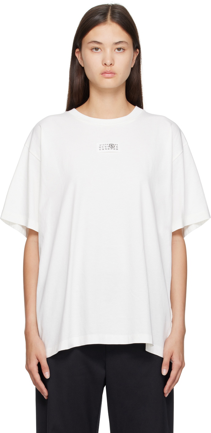 MM6 Maison Margiela White Patch T-Shirt MM6 Maison Margiela
