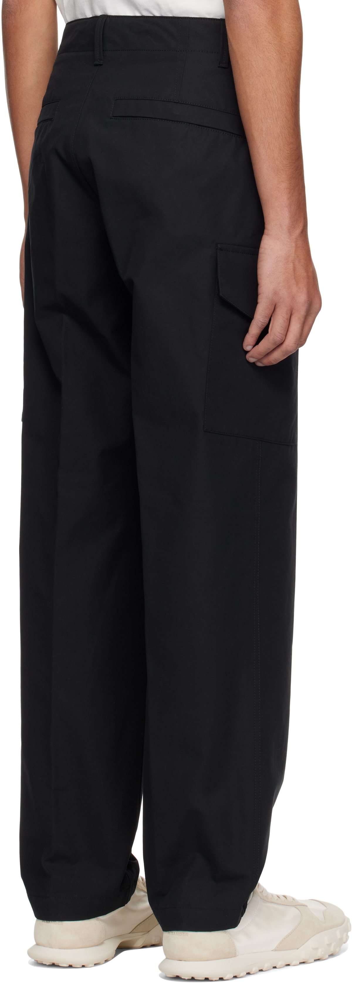 Stone Island Black Weatherproof Cotton Canvas Ghost Cargo Pants Stone ...