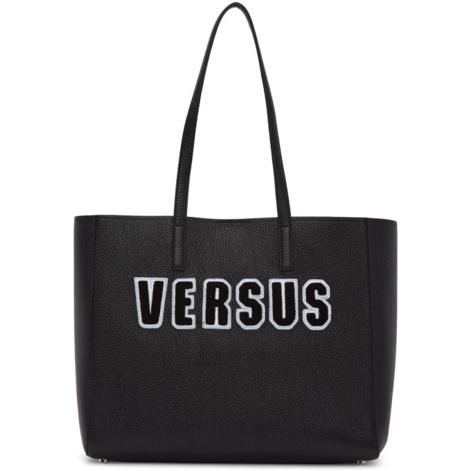 Versus Black Boucle Logo Tote Versus