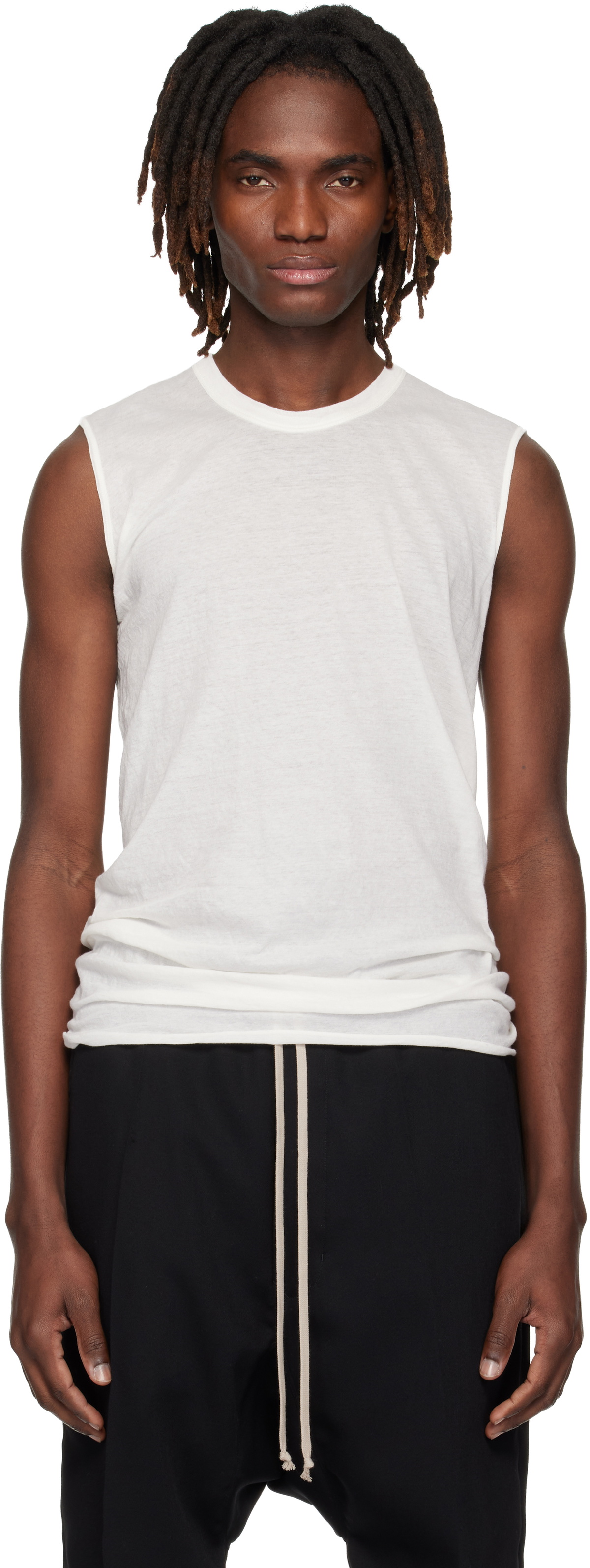 Rick Owens Off-White Temple Basic SL Tank Top Rick Owens