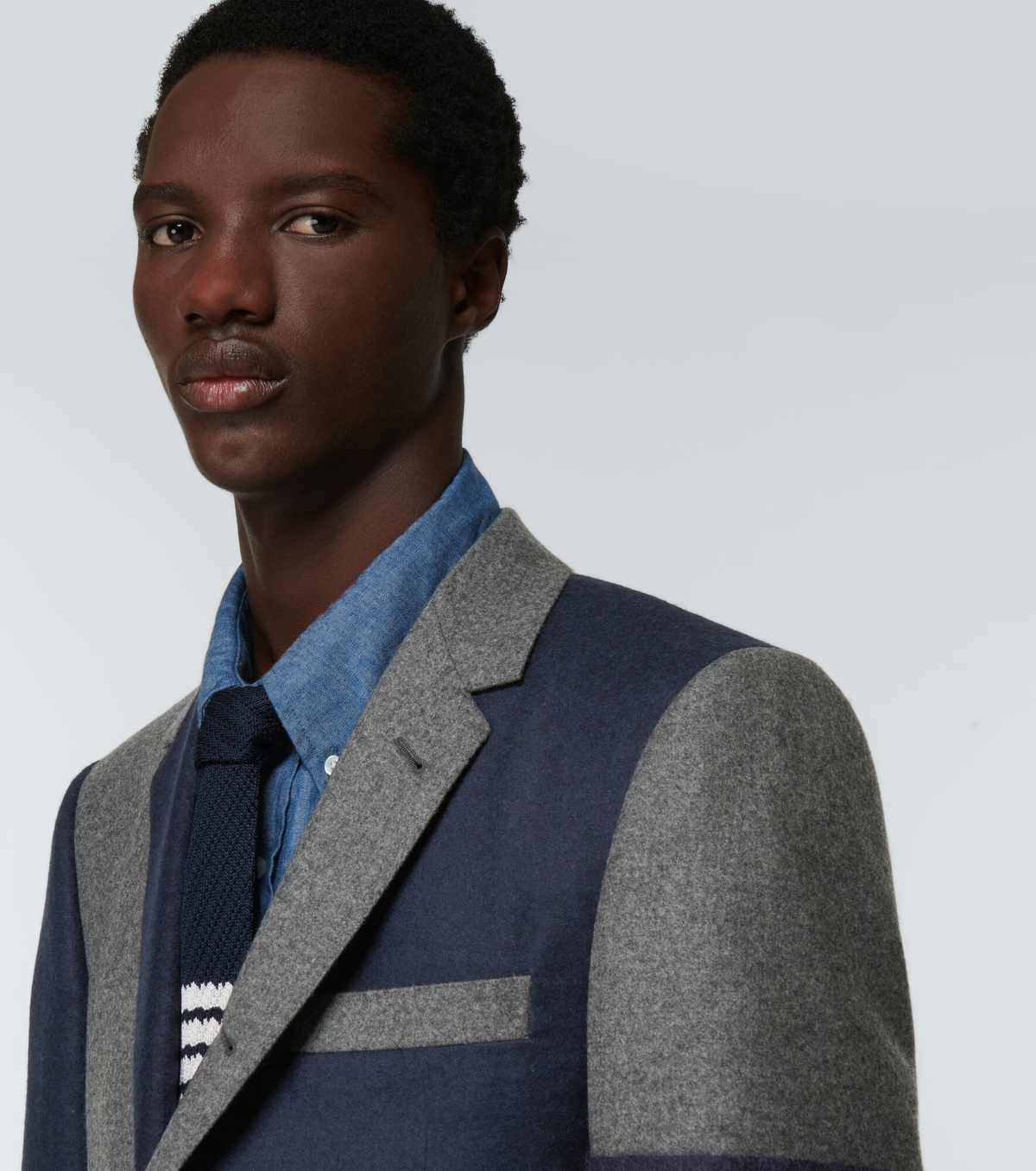 Thom Browne - 4-Bar paneled wool blazer Thom Browne