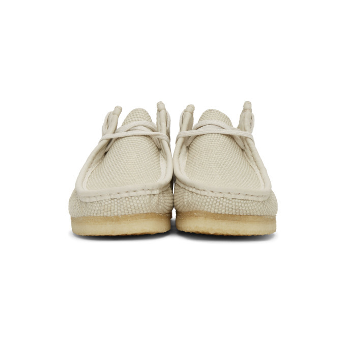 Clarks Originals Beige Canvas Wallabee Moccasins Clarks Originals
