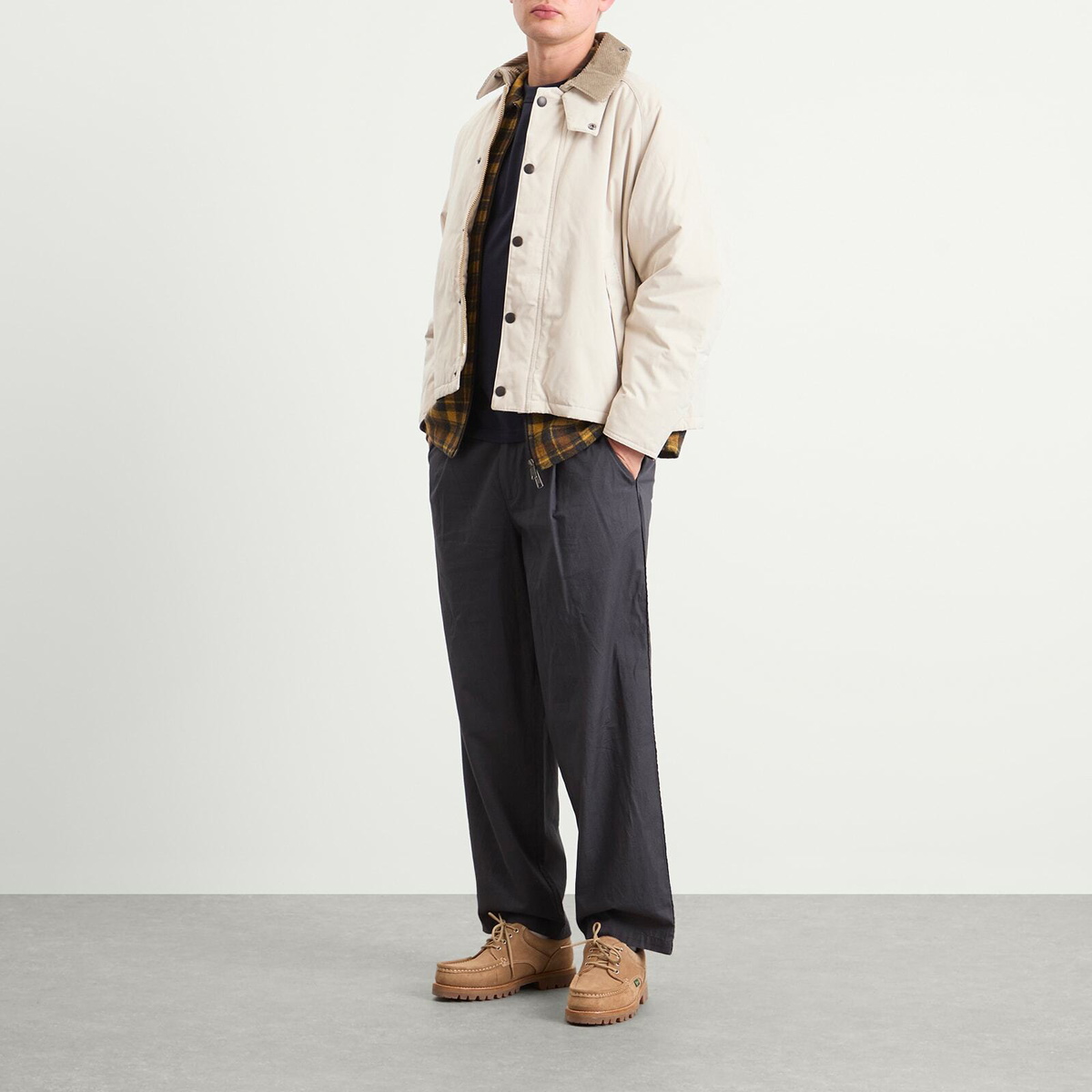 Barbour Men's Padded Transport Jacket in Mist Barbour